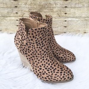 CCOCCI | Shoes | Cheetah Wedge Booties | Poshmark